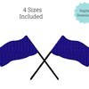 Color Guard Crossed Flags Embroidery Design 3 Sizes Included 2, 3, 4 ...