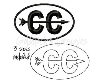 Cross Country XC Logo Embroidery Design in Fill and Outline in | Etsy