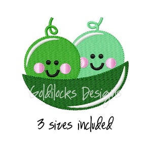 Two Peas in a Pod Cute Embroidery Design in 3 Sizes. Baby | Etsy