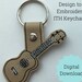 Ukulele Keychain Key Fob Design. ITH in the Hoop Snap Tab | Etsy
