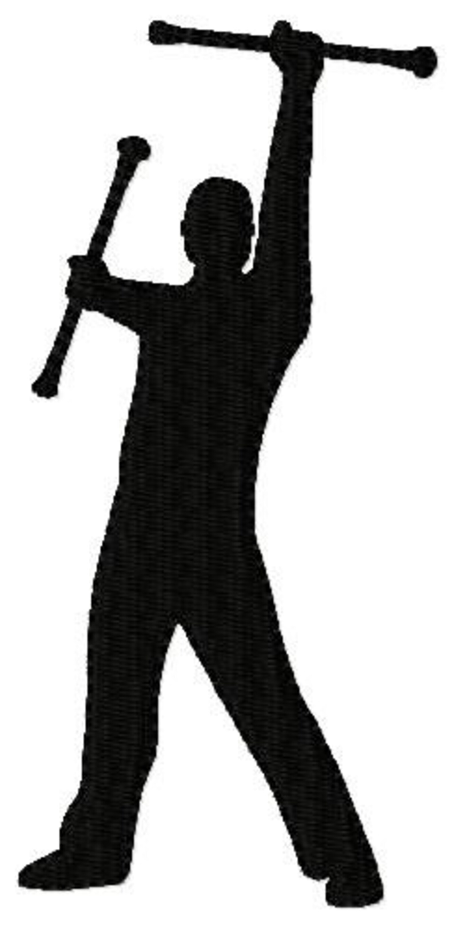 Male Baton Twirler 2 Silhouette Embroidery Design 3 Sizes - Etsy