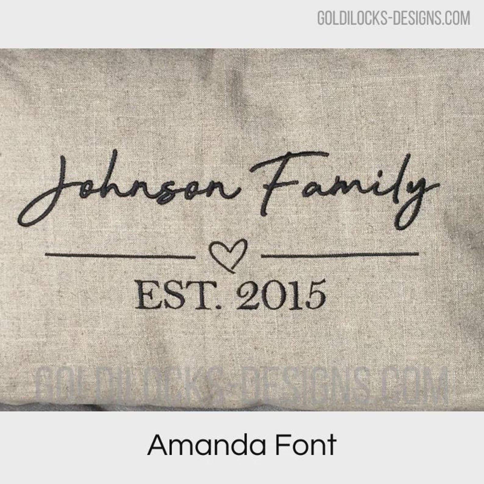 Amanda Script Handwriting Machine Embroidery Font Embroidery Font in 2 ...