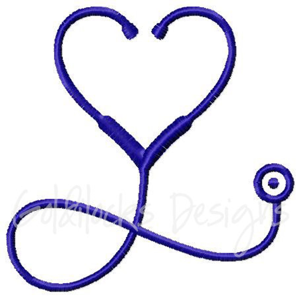Stethoscope Heart embroidery design in fill and outline in 3 | Etsy