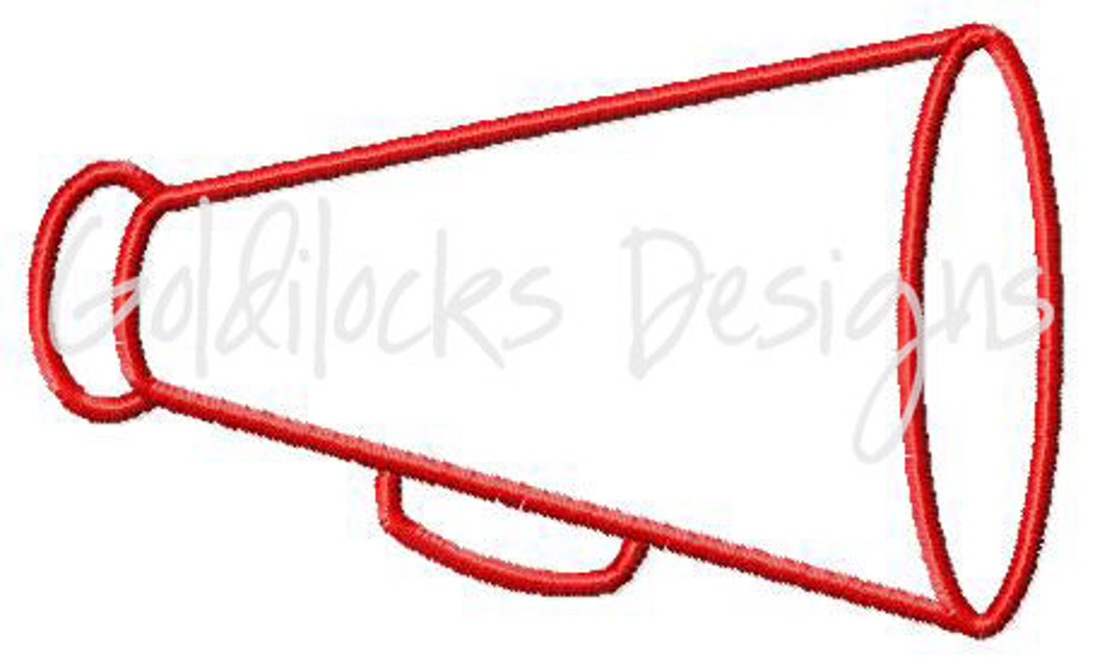 Megaphone Cheerleader Embroidery Design 3 Sizes in Both Satin - Etsy