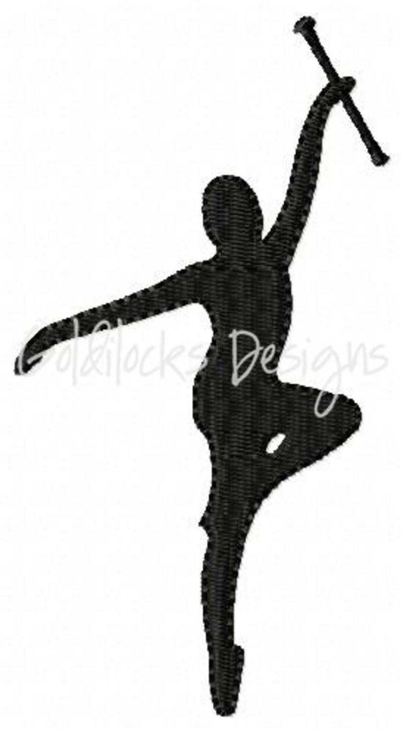 Baton Twirler Dancing Silhouette 2 Embroidery Design 6 Sizes - Etsy