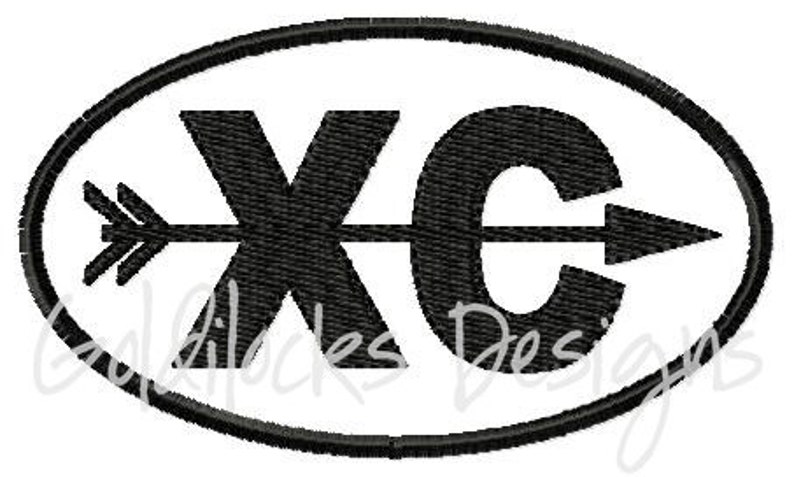 Cross Country XC Logo Embroidery Design in Fill and Outline in | Etsy