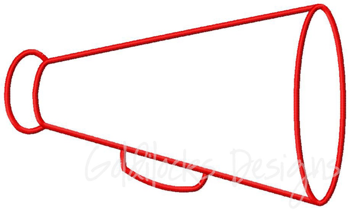 Megaphone Cheerleader Embroidery Design 4 Large Sizes in Satin - Etsy