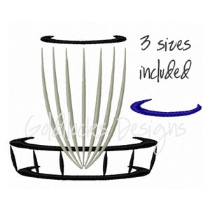 Disc Frisbee Golf Net Embroidery Design in 3 Sizes Embroidery - Etsy