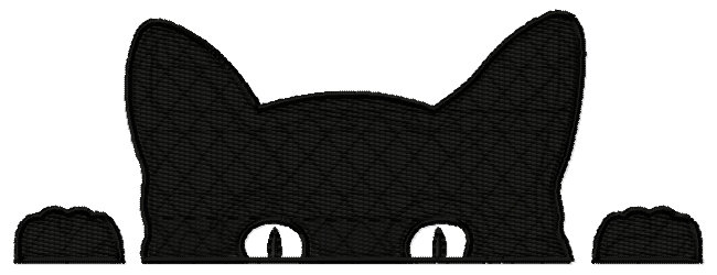 Peeking Kitty Design 3 Sizes Included Cat Embroidery Machine - Etsy