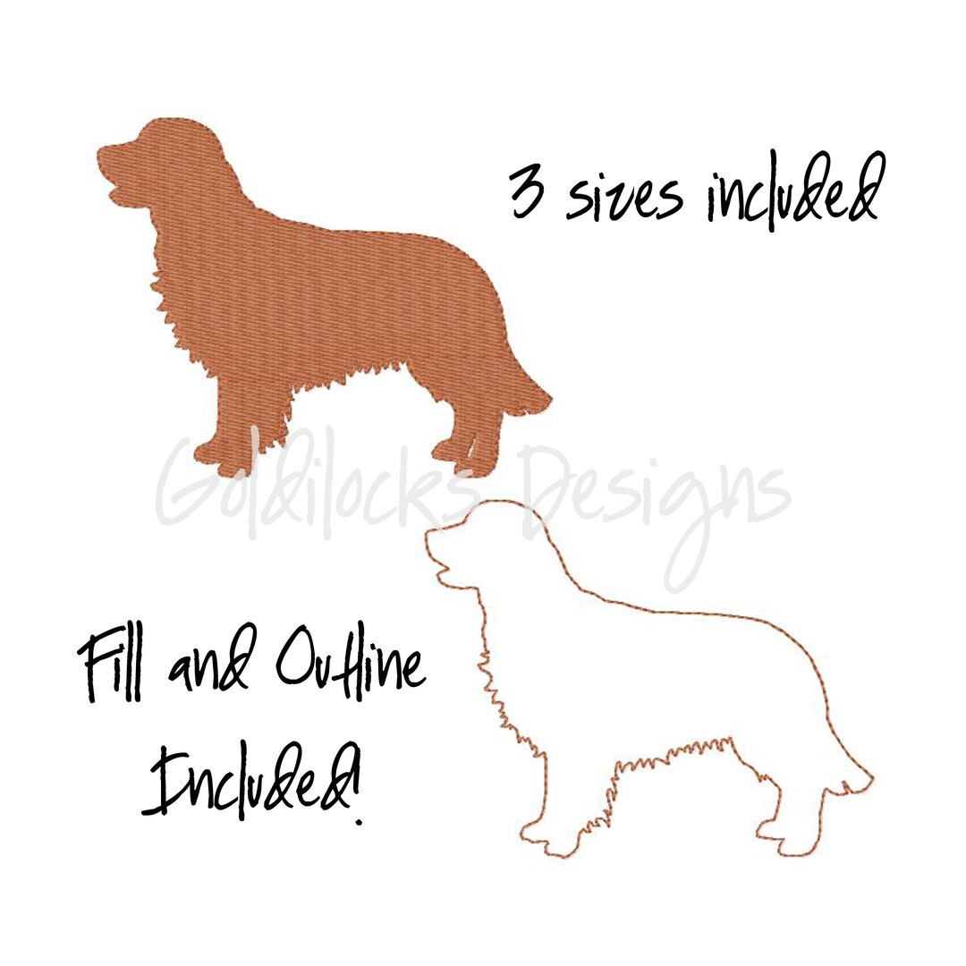 Golden Retriever Dog Embroidery Design. 3 Sizes Included in - Etsy