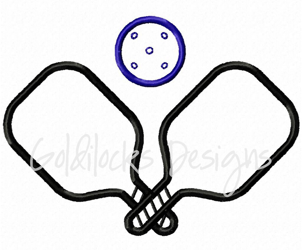 Pickleball Embroidery Design in 3 Sizes. Embroidery Machine - Etsy