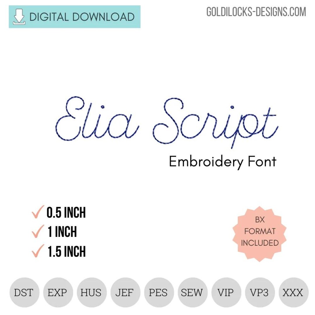 Elia Script Quick Thin Stitch Gorgeous Wedding Calligraphy Handwriting ...