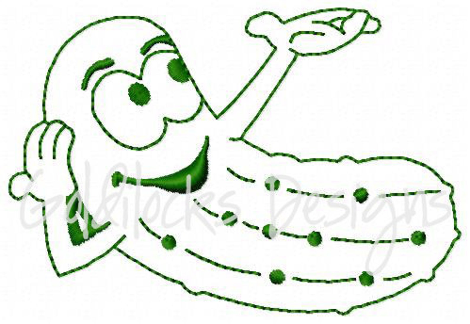Pickle Embroidery Design in 4 Sizes. Cute Quick Stitch - Etsy
