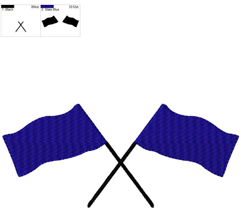 Color Guard Crossed Flags Embroidery Design 4 Sizes Included - Etsy