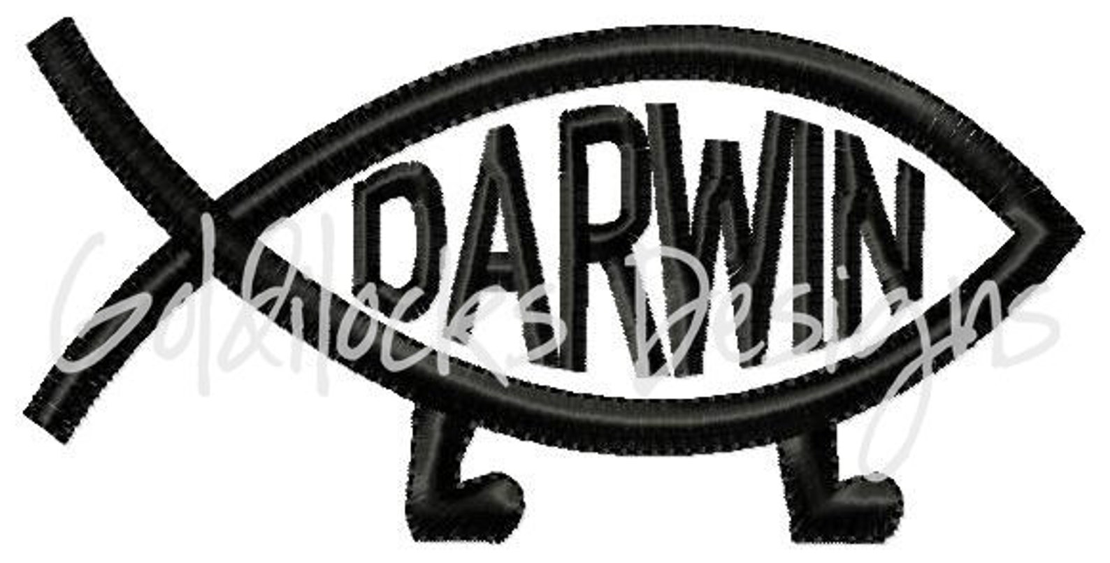 Darwin Fish Evolution Embroidery Design 3 Sizes Included Polo - Etsy