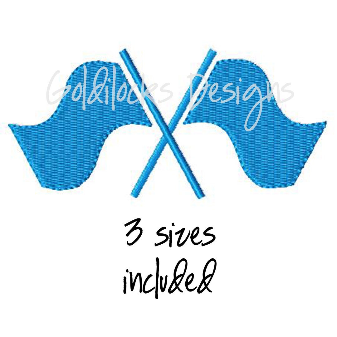 Color Guard Crossed Flags Embroidery Design 3 Sizes Included - Etsy