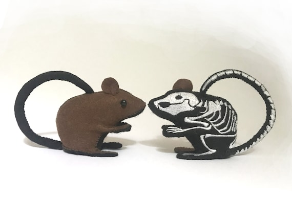 Half and Half Skeleton Mouse. Sewn Bone Faux Taxidermy | Etsy