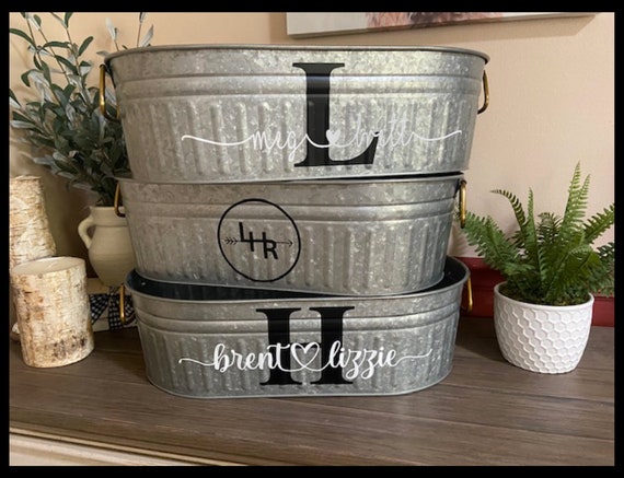 Oval Metal Bucket