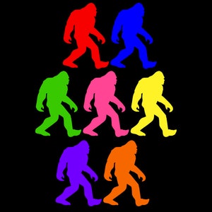 Bigfoot Sasquatch Adhesive Decal in Your Choice of Colors and Sizes ...