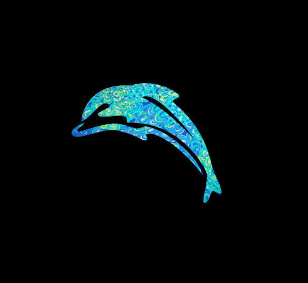 Dolphin Decal, Preppy Patterned Vinyl, Choice of Pattern and Size ...