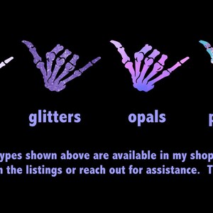 Skeleton Hand Sign Language "i Love You" Gothic Iridescent or Glitter ...