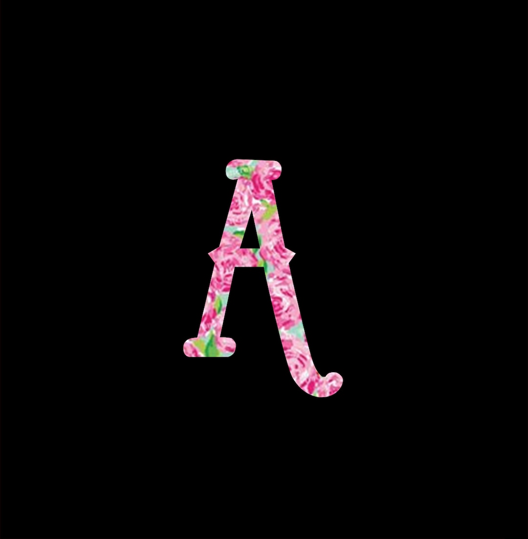 Single Initial Monogram Decal ~ Preppy Prints ~ Choose Your Letter ...