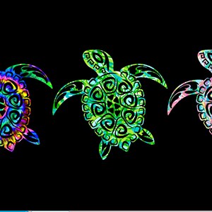 Tribal Print Custom Sea Turtle Decal, Preppy Patterned Vinyl, Car ...