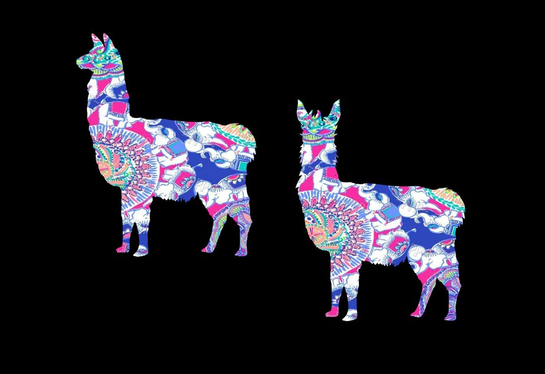 Llama Preppy Vinyl Decal, Choice of Side or Front Facing, Perfect for ...