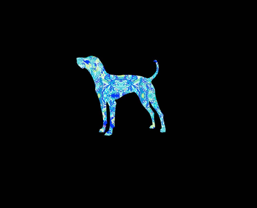 Coon Dog Patterned Vinyl Decal in Many Prints and Sizes! Blue Tick ...