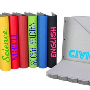 Subject Label Decals Perfectly Sized at 1.5" ~ Solid Colors! Set of 4 ...