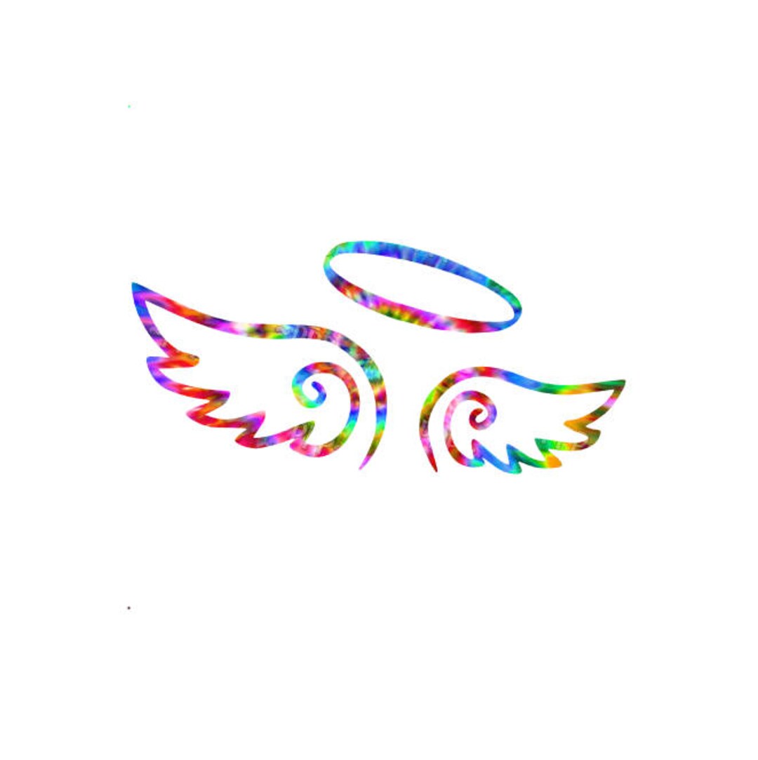 Angel Wings Decal in Your Choice of Pretty Preppy Patterns and Prints ...