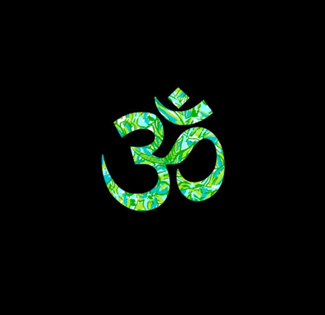 Om Omkar Yoga Adhesive Decal, Preppy Pattern Printed Vinyl, Choice of ...