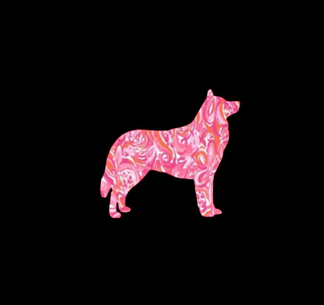 Buy Siberian Husky Patterned Vinyl Dog Decal in Your Choice of Preppy ...