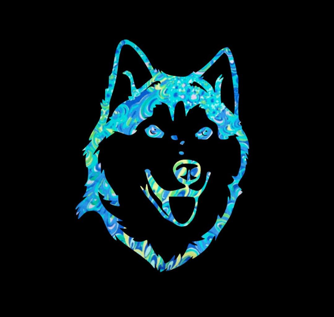 Siberian Husky Face Vinyl Dog Decal! Custom Preppy Printed Vinyl Decals ...