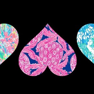 Lovely Heart Vinyl Preppy Print Car Decal in Your Choice of Sizes and ...