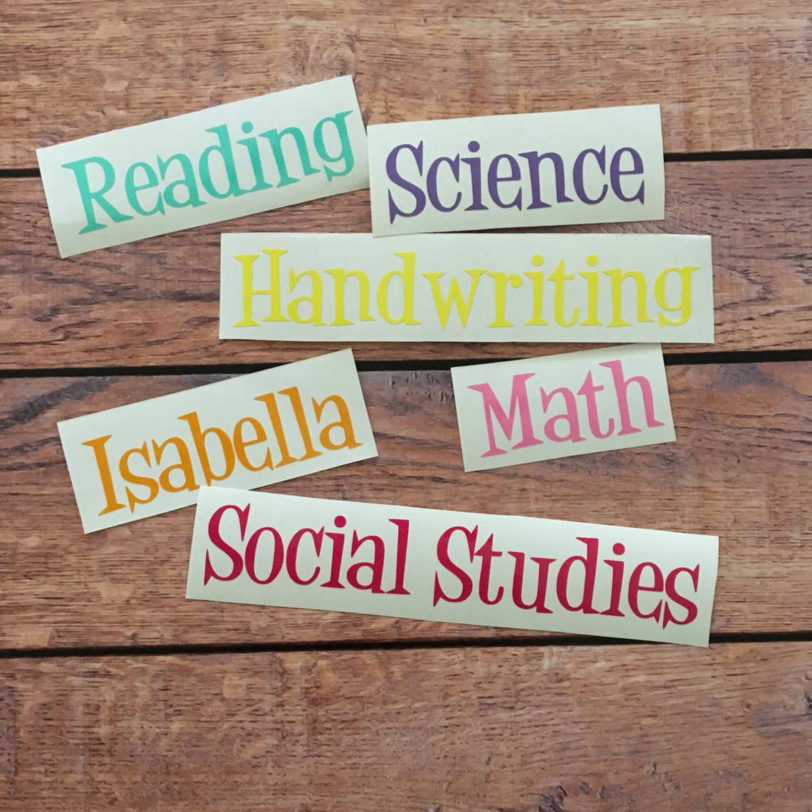 2 Notebook Subject Labels Solid Colors Set of 4 - Etsy