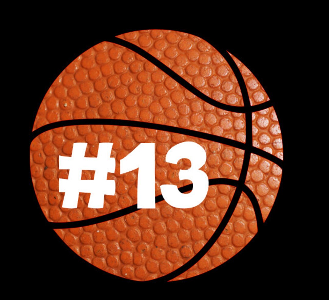 Basketball Decal With Player Number Decal! Perfect for Your Car, Cooler ...