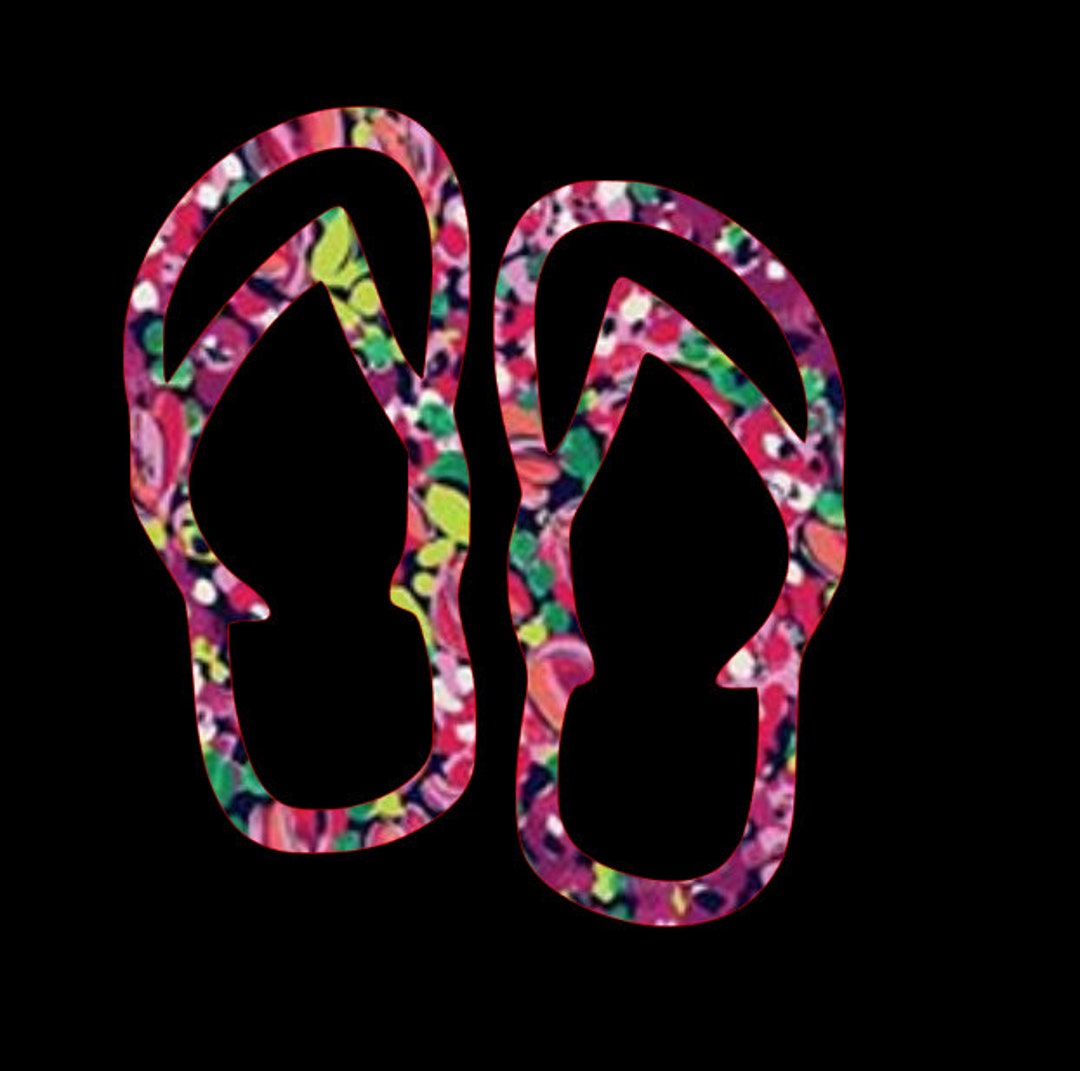 Flip Flop Car Decal ~ Preppy Prints, Prep Patterns ~ Car, Boat, Window ...