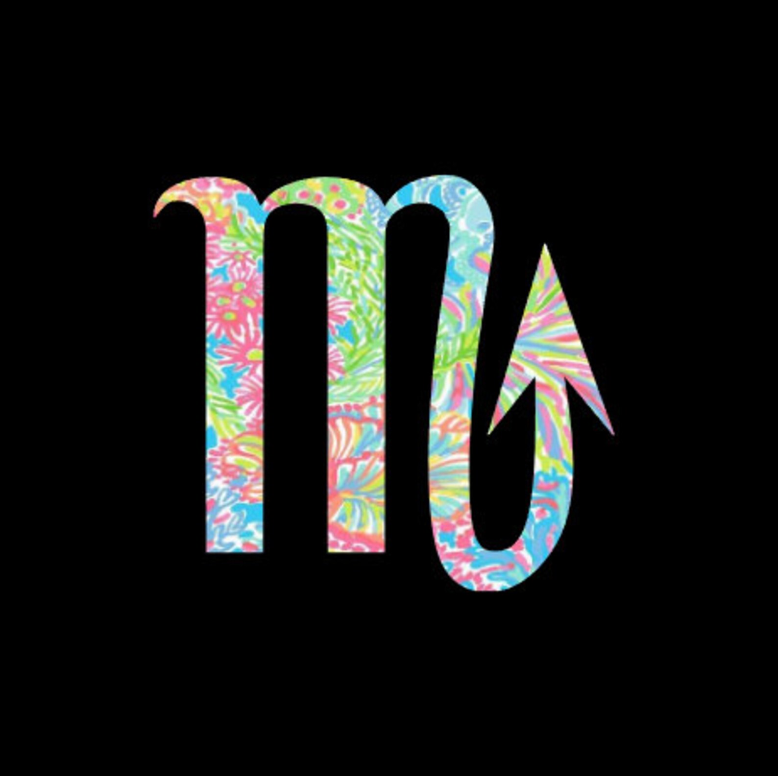 Scorpio Sign of the Zodiac Custom Vinyl Decal Preppy Prints - Etsy