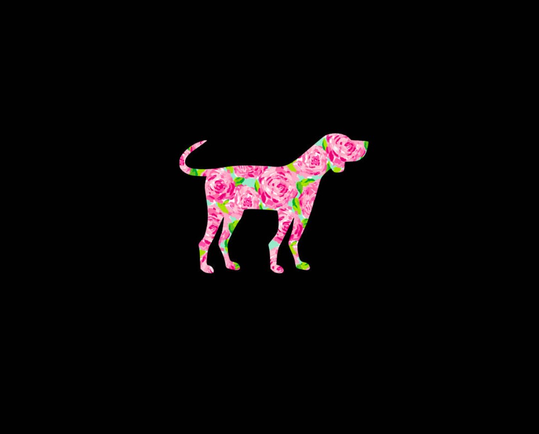 Coon Hound Patterned Vinyl Decal in Many Prints and Sizes! Blue Tick ...