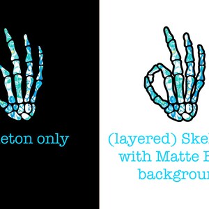 Preppy Pattern Skeleton OK Symbol Adhesive Decal, You Choose the Size ...