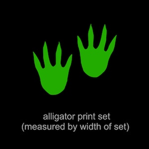 Alligator Footprint Set! Your Choice of Color and Sizes! - Etsy
