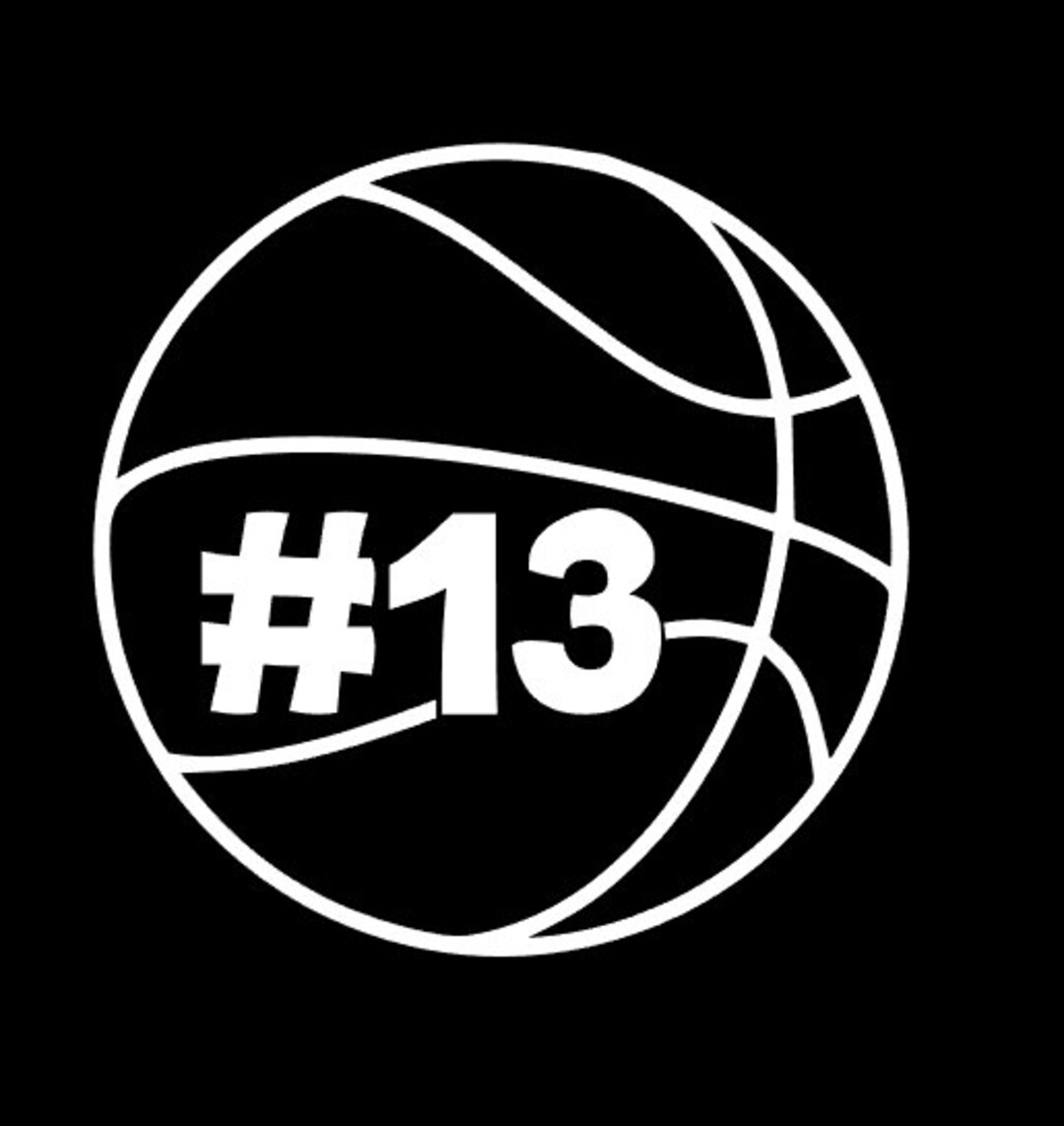 Basketball Silhouette Decal With Player Number and Name, Boy or Girl ...