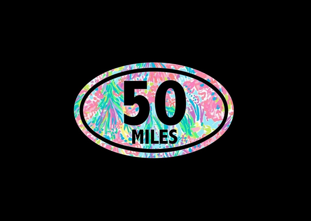 50 Miles Euro Vinyl Decal in Pretty Prints and Patterns Perfect for You ...