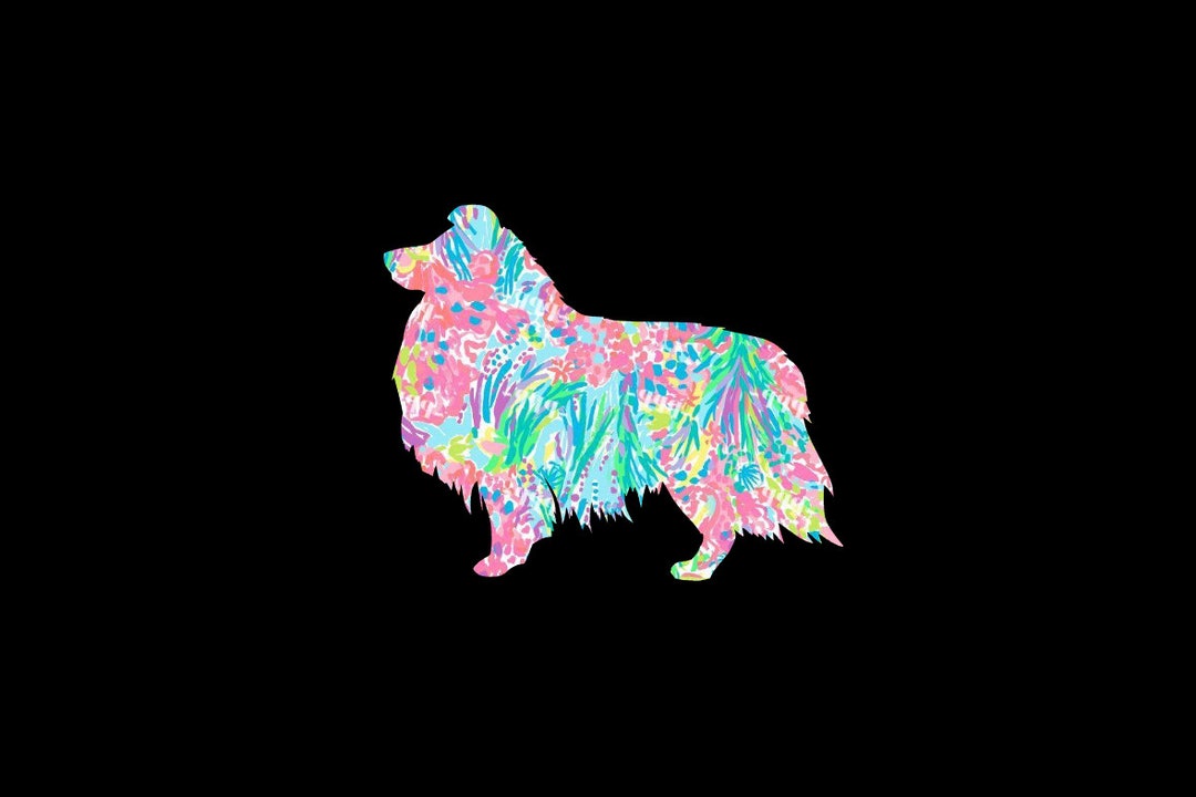 Sheltie Patterned Vinyl Decal in Many Prints and Sizes! Shetland ...