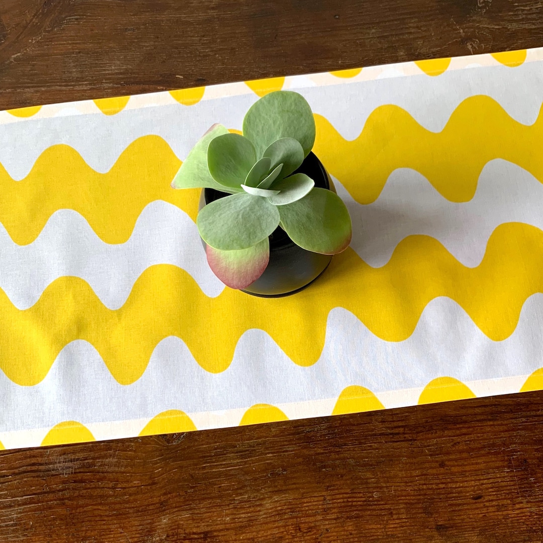 Yellow Table Runner. Beach House Decor. - Etsy Australia