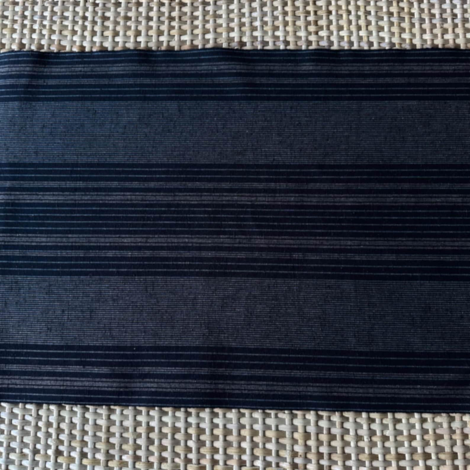 Handwoven Japanese Tsumugi Table Runner. Long Narrow Blue Striped ...