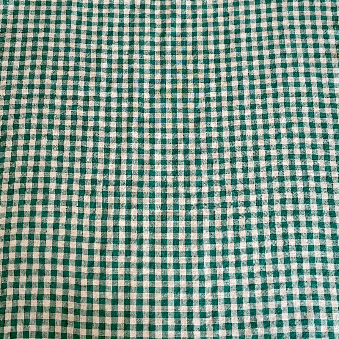 Forest Green Checkered Linen Table Runner. - Etsy