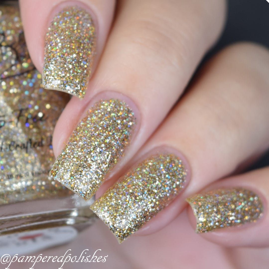 Gold Holographic Glitter Nail Polish – Full Size 15ml Bottle - Etsy