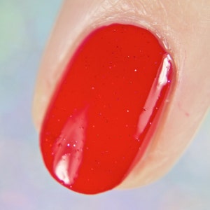 Classy Lady - Classic Red Nail Polish With Micro Glitters - Etsy